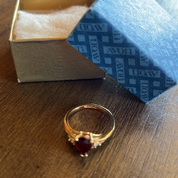 Avon | Jewelry | Vintage 98s Avon Ring Scarlet Temptation Faux Red ...